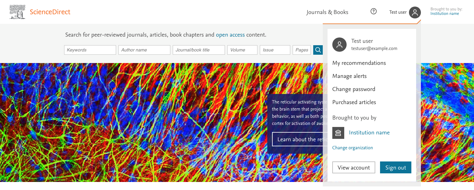 如何在 ScienceDirect 中显示自己所属机构的标识？ - Admin Tool 支持中心