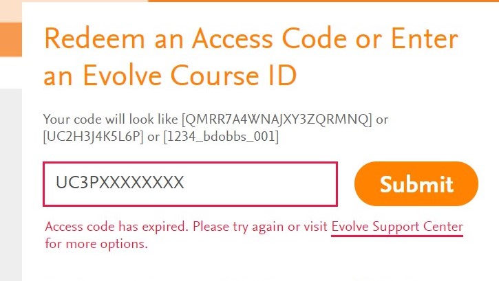 Why is my access code expired? - Evolve Support Center