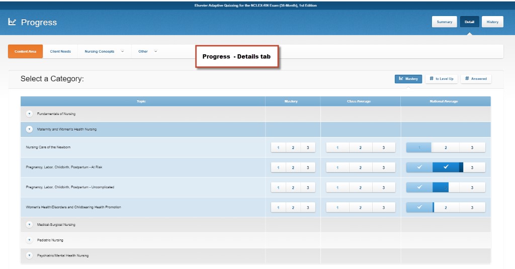 How do I view my progress in EAQ Classic? - Elsevier Adaptive Quizzing ...