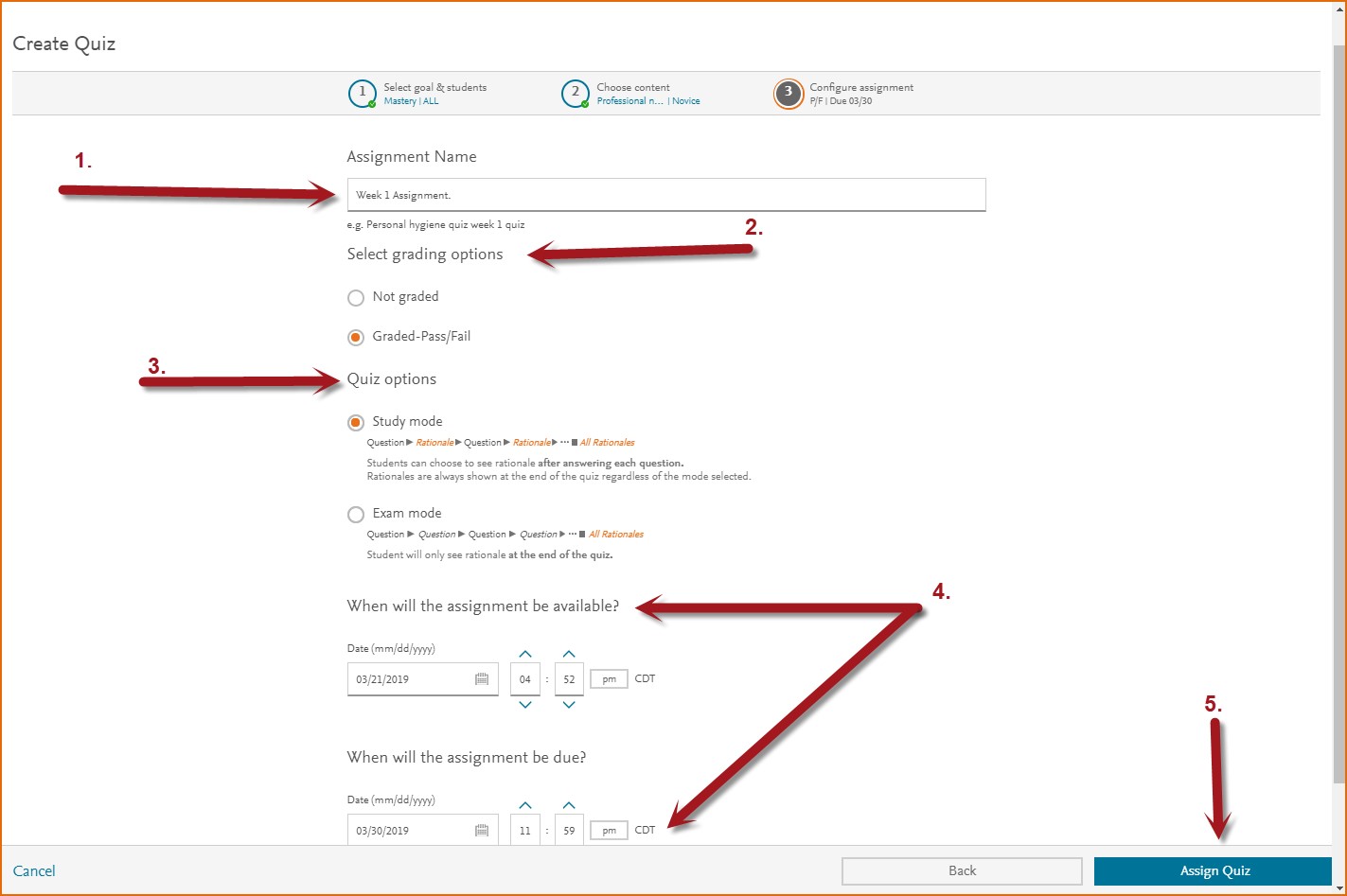 How do I create a custom mastery assignment in EAQ? - Simulation ...