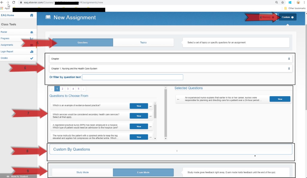 How do I create Custom Assignment on EAQ Classic? - Elsevier Adaptive ...