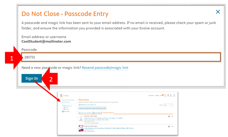 Login Without Password on Evolve - Evolve Support Center