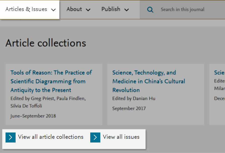 What can I do on a journal home page? - ScienceDirect Support Center