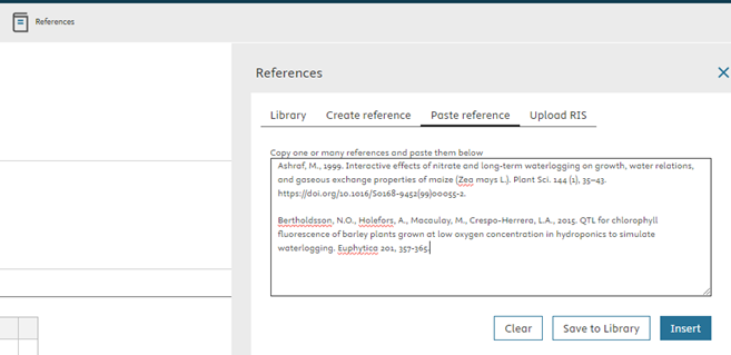 How do I copy references from text and then paste into Elsa? - Journal ...