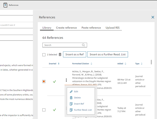 How do I work with References in Elsa? - Journal Article Publishing ...