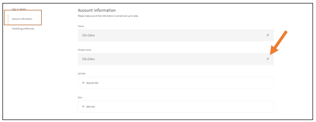 How do I change my display name in Elsa? - Journal Article Publishing ...