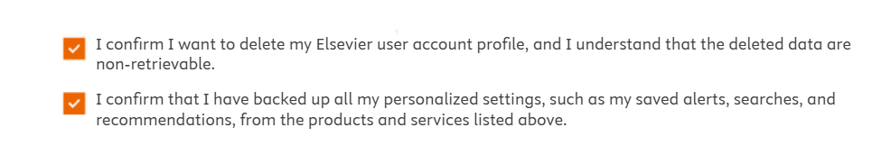 How do I delete my Elsevier account? - ScienceDirect Support Center