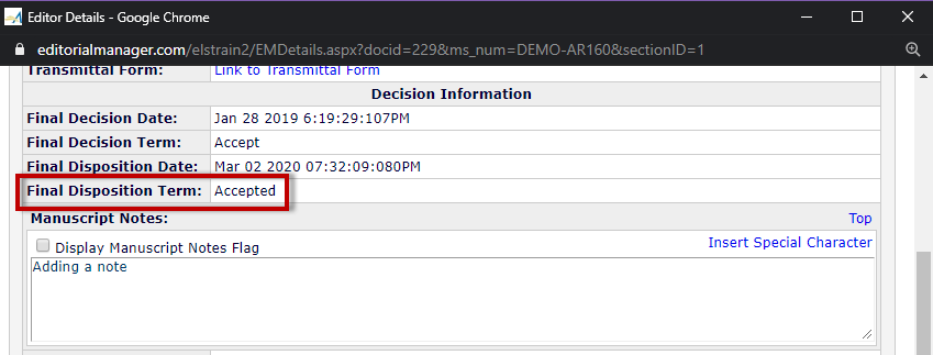 How does an Editor change a Decision in Editorial Manager? - Journal ...