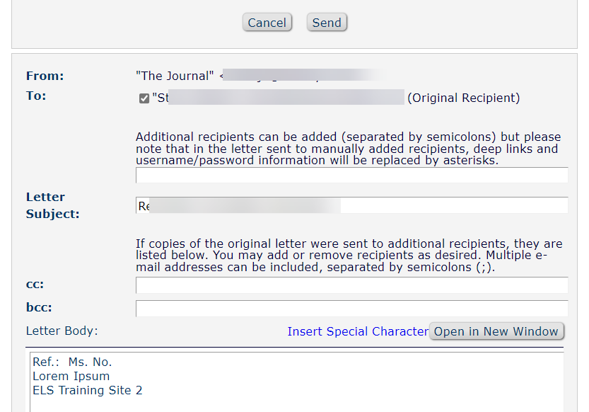 How can I view past correspondence in Editorial Manager? - Journal ...