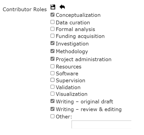 How do I enter author contributor roles (CRediT) in Editorial Manager ...