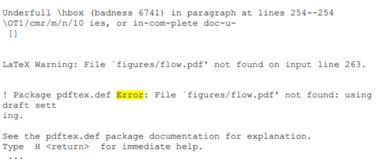 How to identify and fix errors from Latex error codes in the built PDF ...
